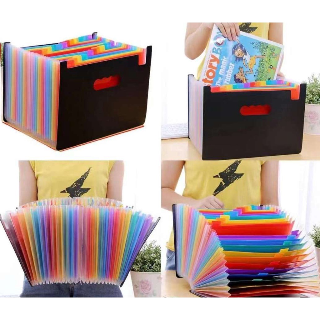 24 Pocket Expanding File Folder Organizer A4 Foldable File Organizer ...