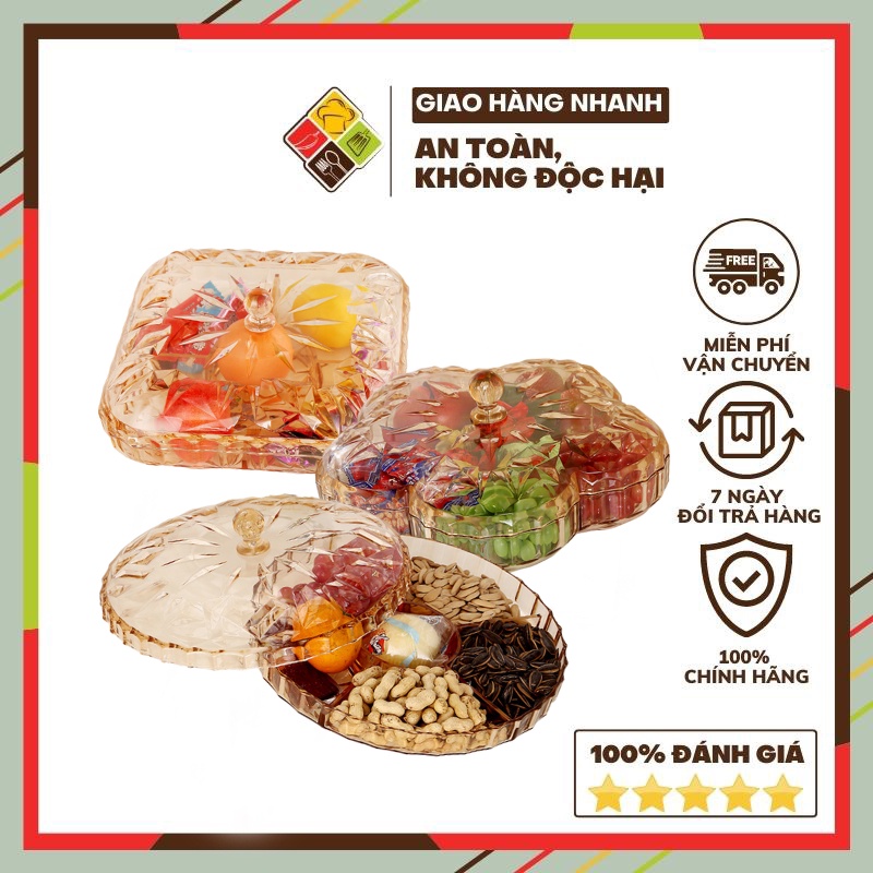 Jam Tray CNY BEHOMEMALL Plastic Confectionery Tray CNY Split [Yellow ...