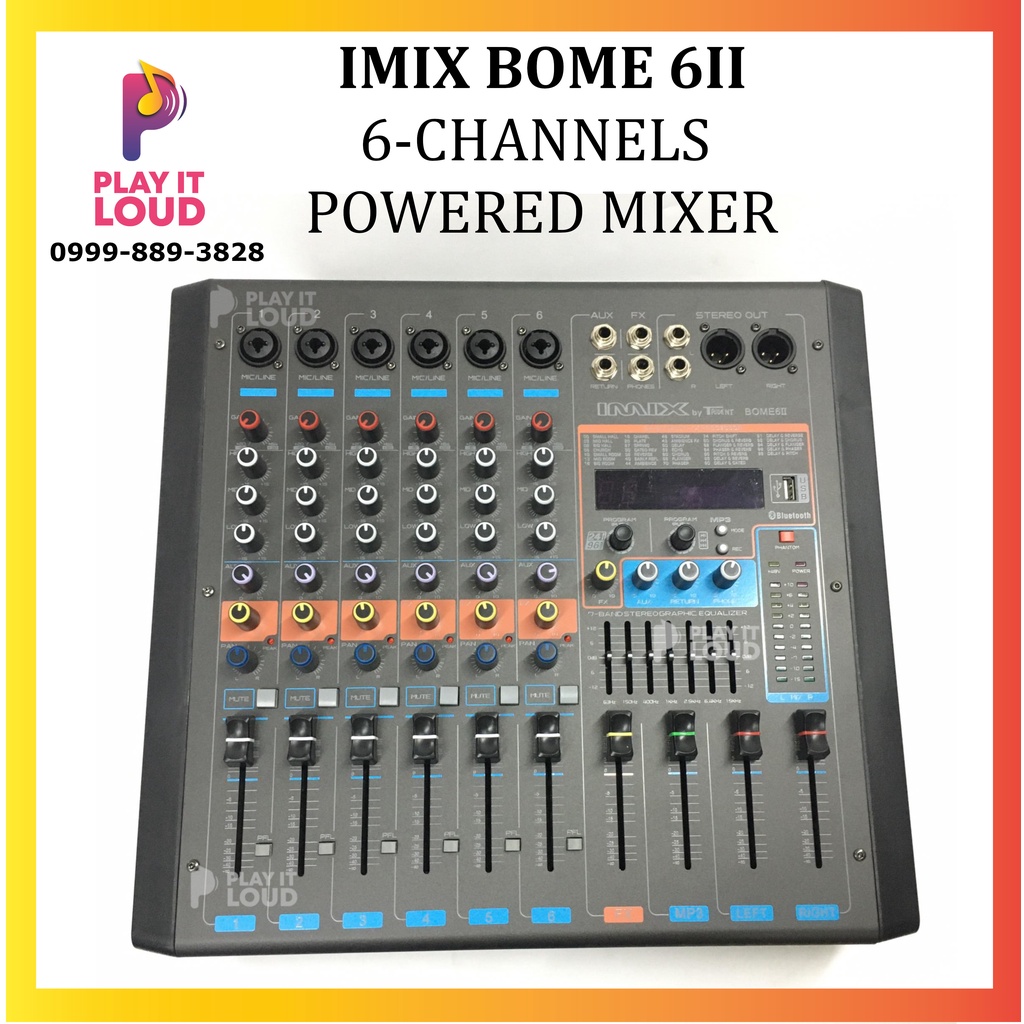 IMIX / TRIDENT BOME 6II 6-CHANNELS MIXING CONSOLE PROFESSIONAL POWERED ...