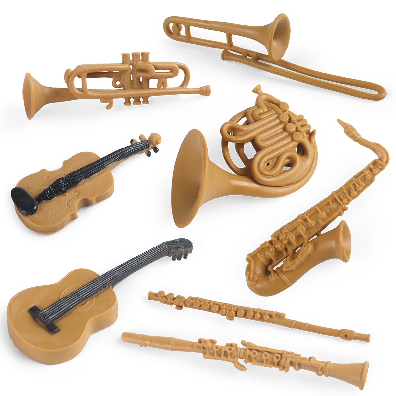 8PCS Cute Musical Instrument Guitar Flute SAX Violin Horn Trombone ...