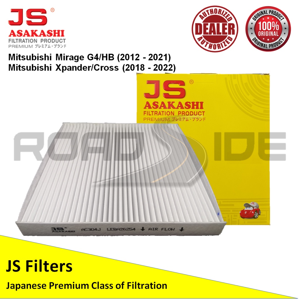 JS Asakashi AC Cabin Filter for Mitsubishi Mirage G4/HB (2012-2022) and ...