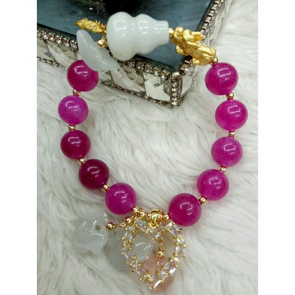 magenta with stainless piao all in one lucky charm | Shopee Philippines