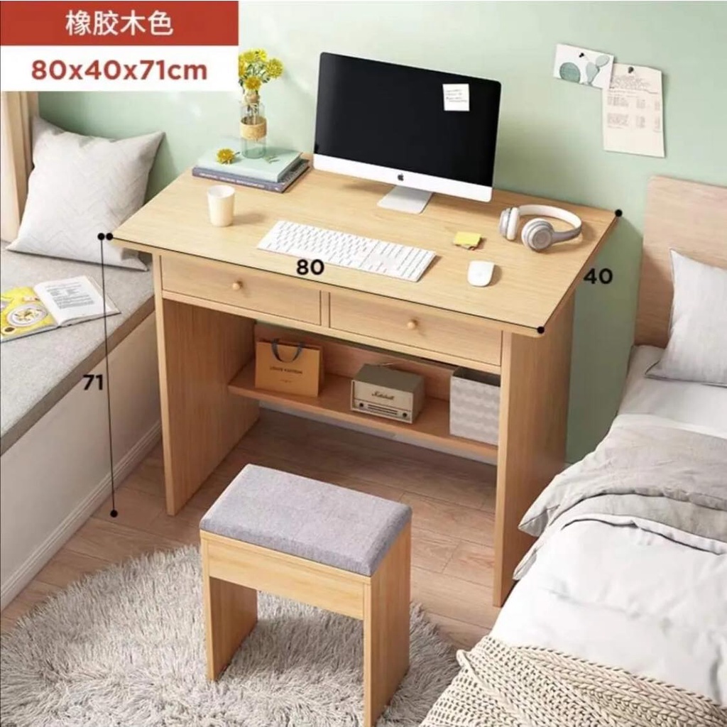 kimh:Computer Table With Chair Study Table for Adult with 2 Drawer ...