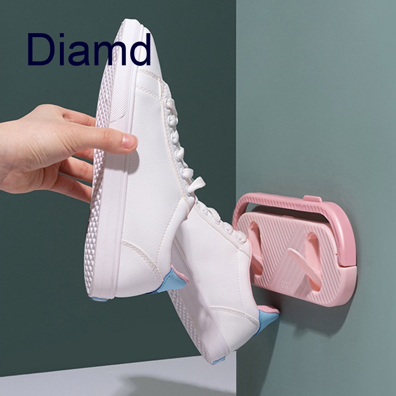 Diamd Multi function rack bathroom slipper rack perforated wall rack ...