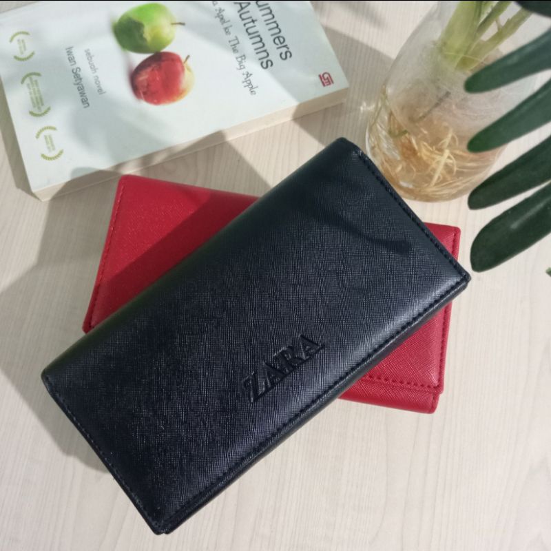 Original Zara Women's Long Fan Wallet with 3 Spaces with lots of Card ...