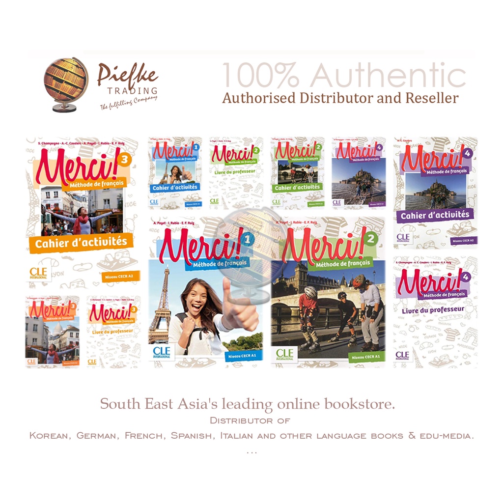 MERCI 1, 2, 3, 4: student book, workbook, Teaching Guide:9782090388251: ...
