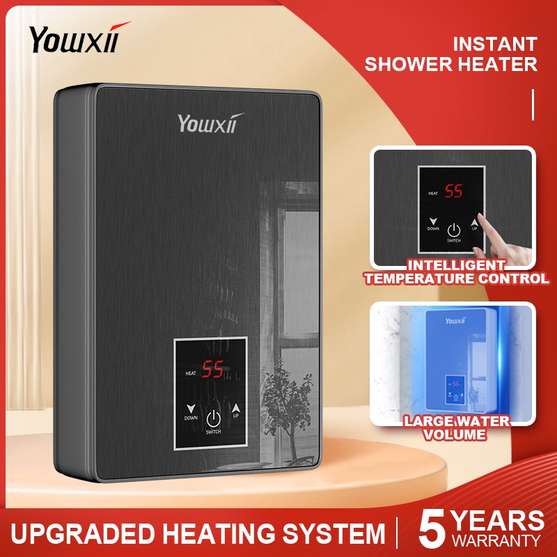 Yowxii Modern LCD Water Heater Shower Inverter Electric Hot And Cold ...