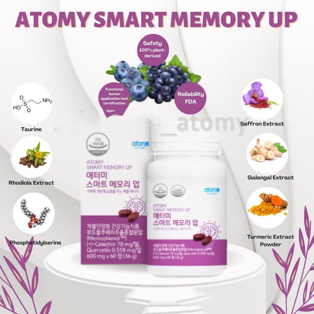 Atomy Smart Memory Up 600mg x 60pcs | Shopee Philippines