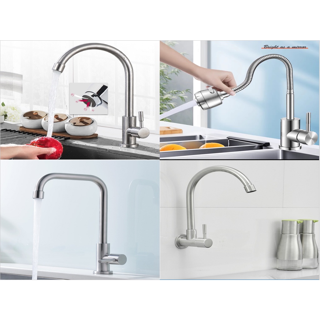 304 Stainless Steel single cooling Kitchen Sink Faucet,Counter Mount ...
