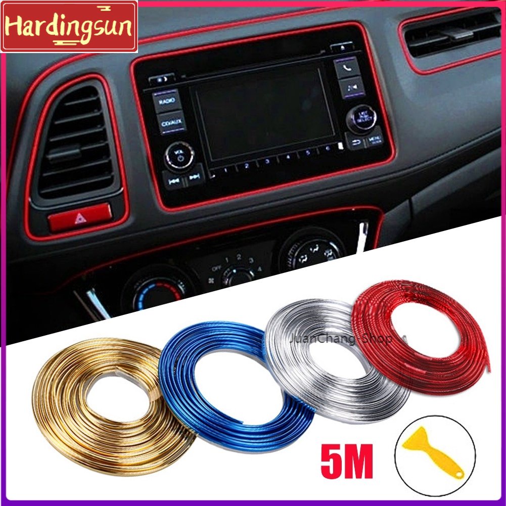 Hardingsun 5 Meter Car Strip Grid Decoration Line Wire Sticker Interior ...