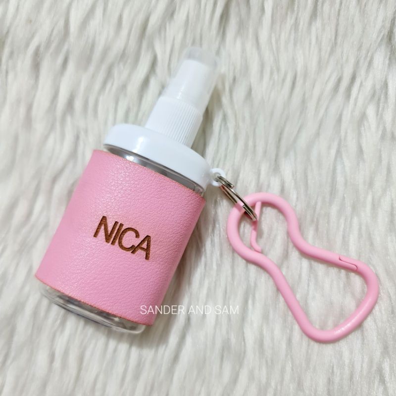 Personalized 40 ml Alcohol Sprayer Keychain Mini Sprayer LEATHER or ...