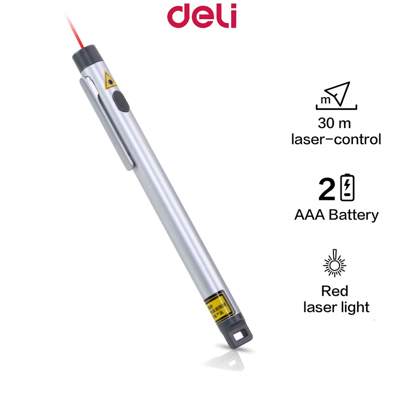 Deli Laser Pen Turning pen Office Speech Projector Pen Multi-function ...