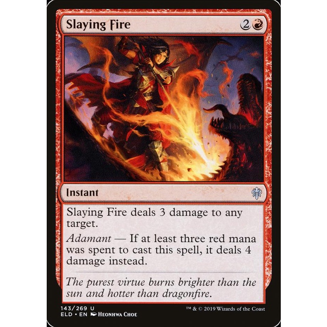Magic the Gathering - Slaying Fire - MTG Red - ELD - NM (BKR) (LP1P ...