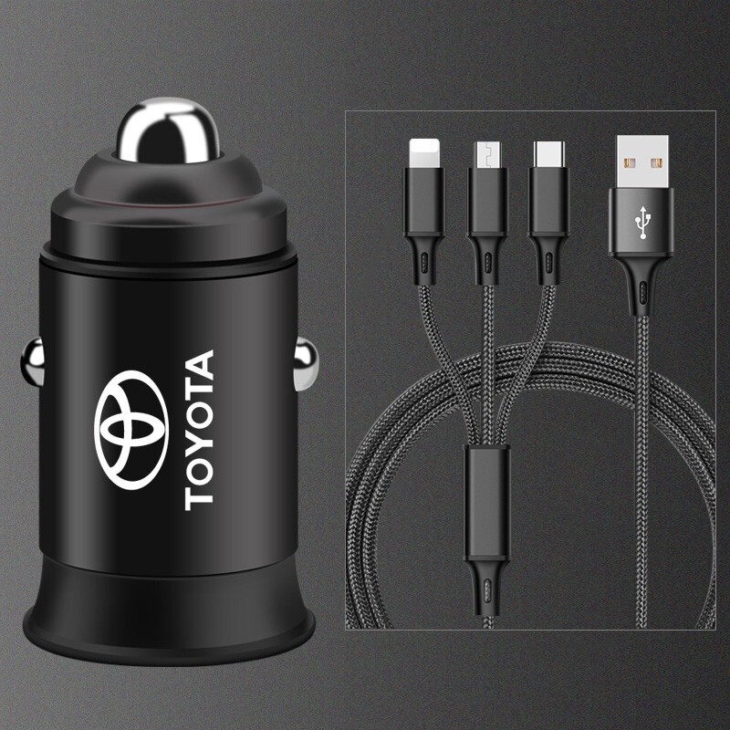 Toyota Car charger special car charger cigarette lighter + three in one ...