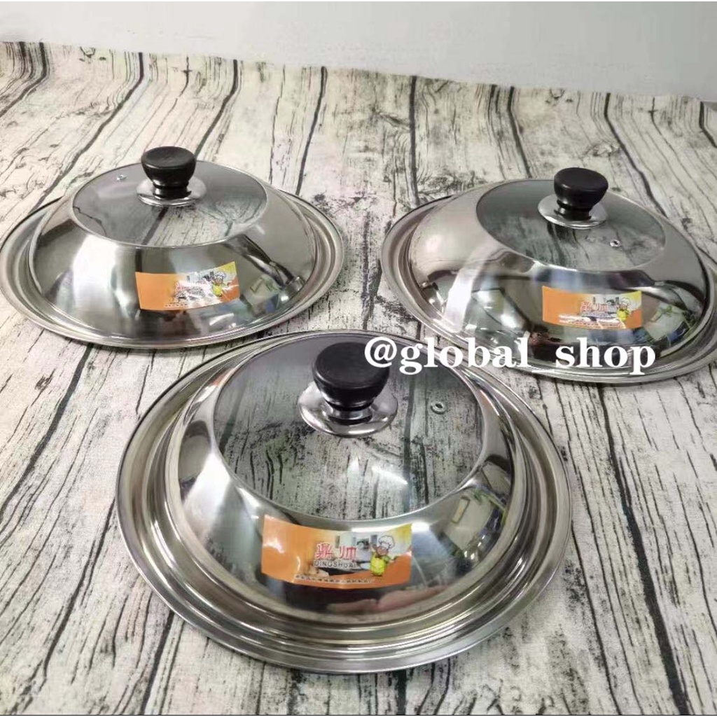 Thickening Frying Pan Cover Stainless Steel Wok Cover Cookware Cooking ...