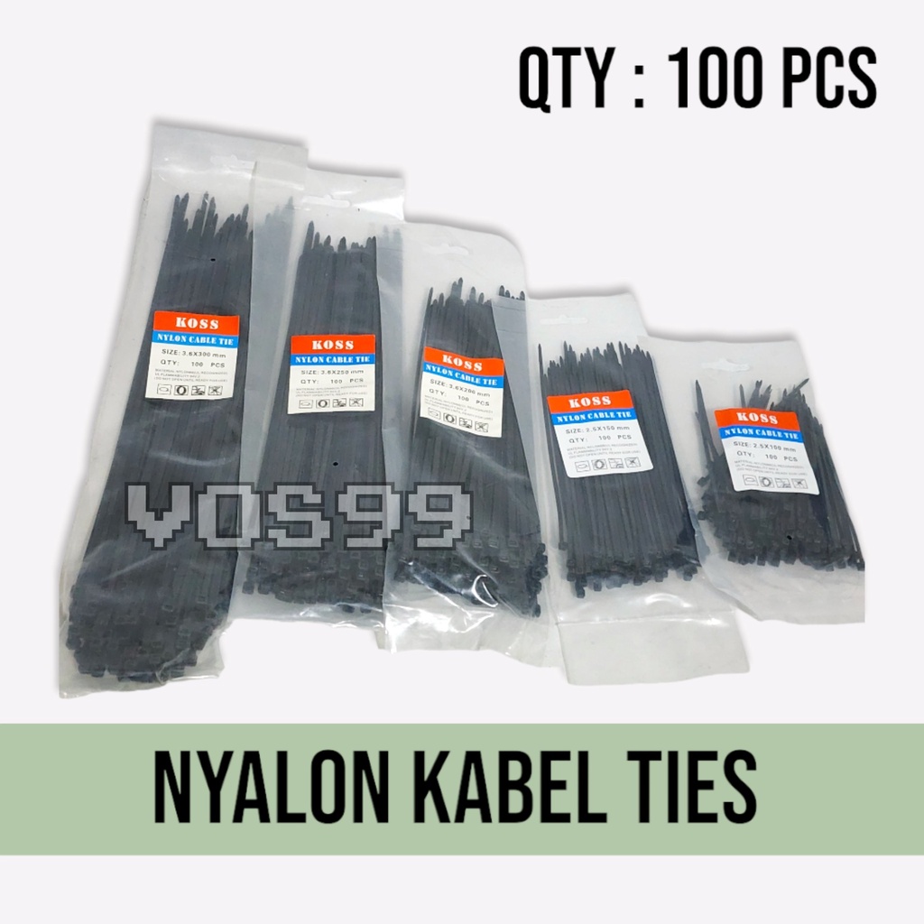 ROPE RIPET CABLE TIES CABLE TIS ROPE CONTENTS 100 PCS NYLON | Shopee ...