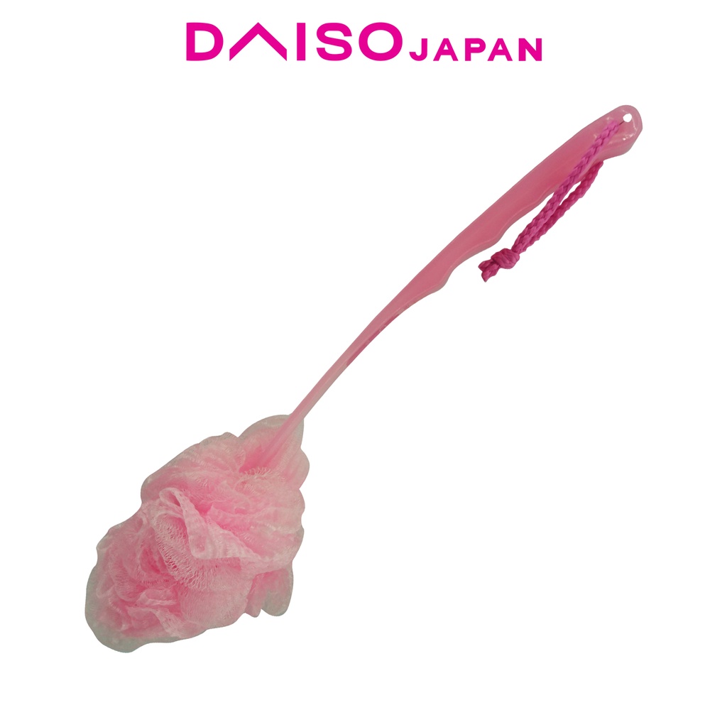 Daiso Pink Bath Loofah with Handle | Shopee Philippines