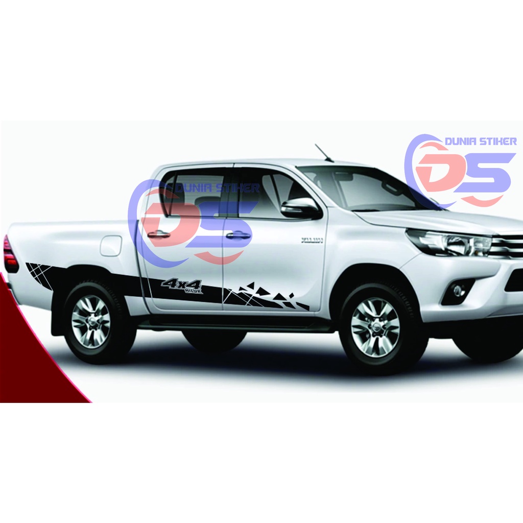 Iko Hilux Striping Hilux 4x4 Car Sticker universal Latest Toyota Hilux ...
