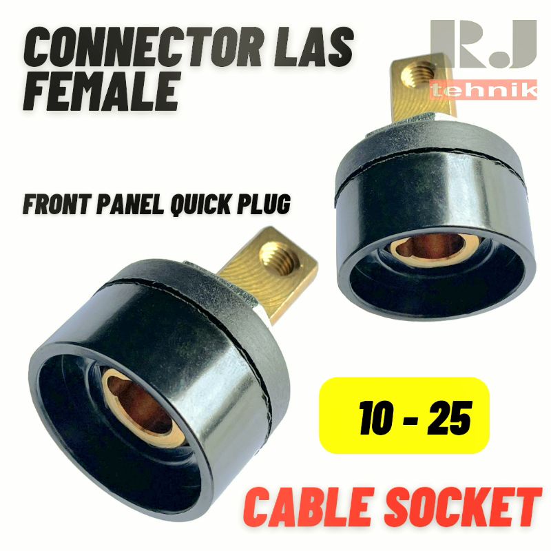 Welding Cable Connector Female 10-25 Connector Panel Quick Socket 38mm ...