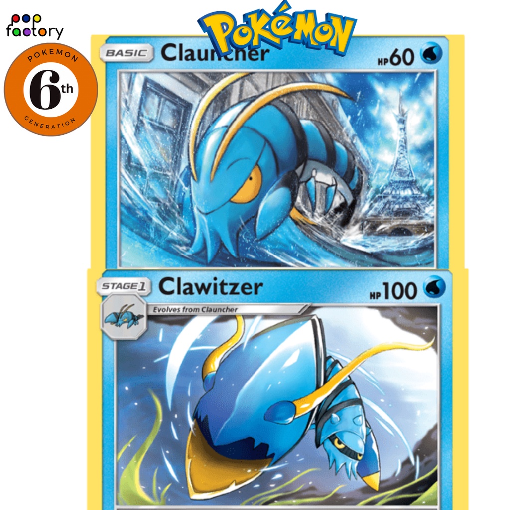 Clauncher & Clawitzer Pokemon Cards TCG (6th Gen Pokemon) | Shopee ...