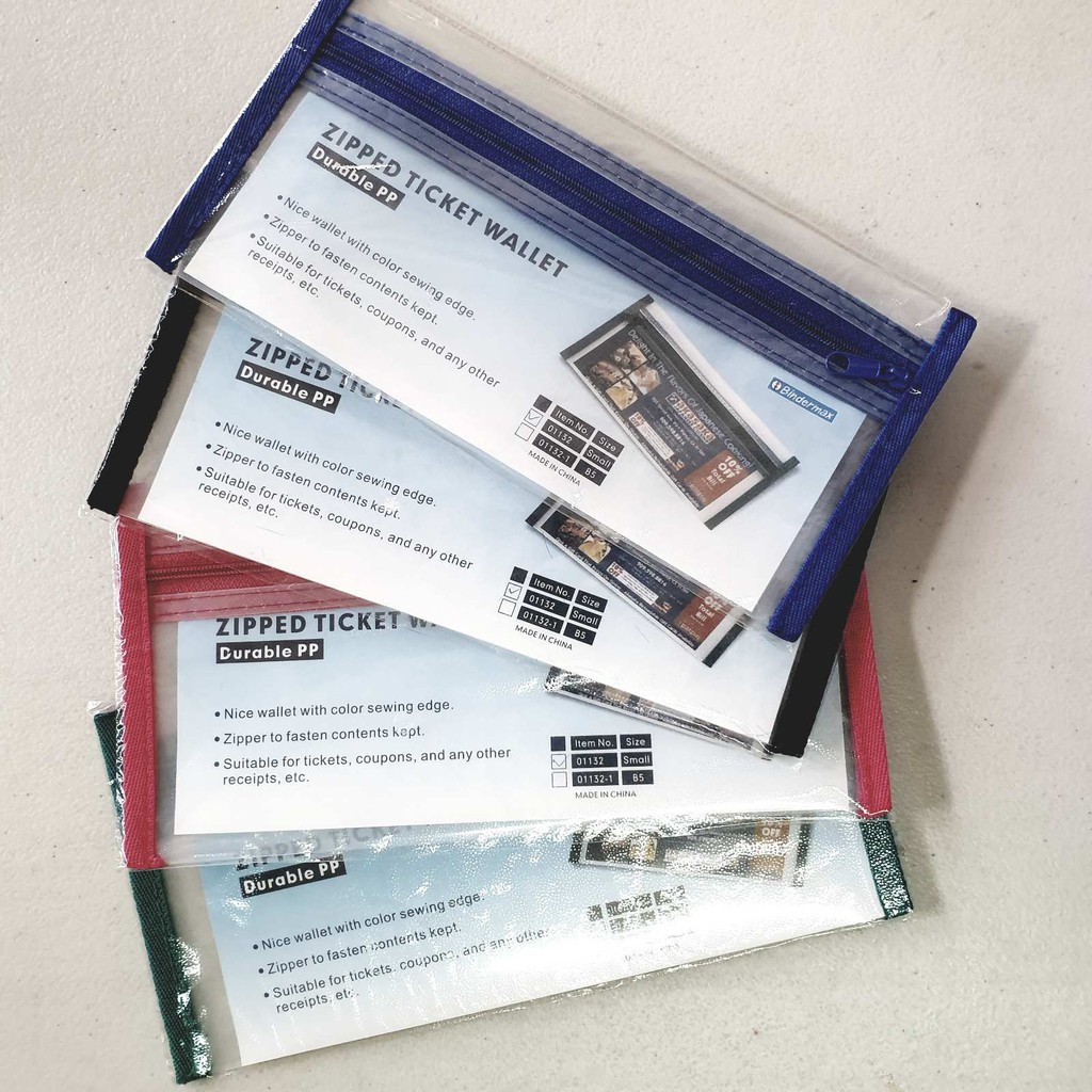 BINDERMAX Zipped Ticket Wallet 110 X 210mm | Shopee Philippines
