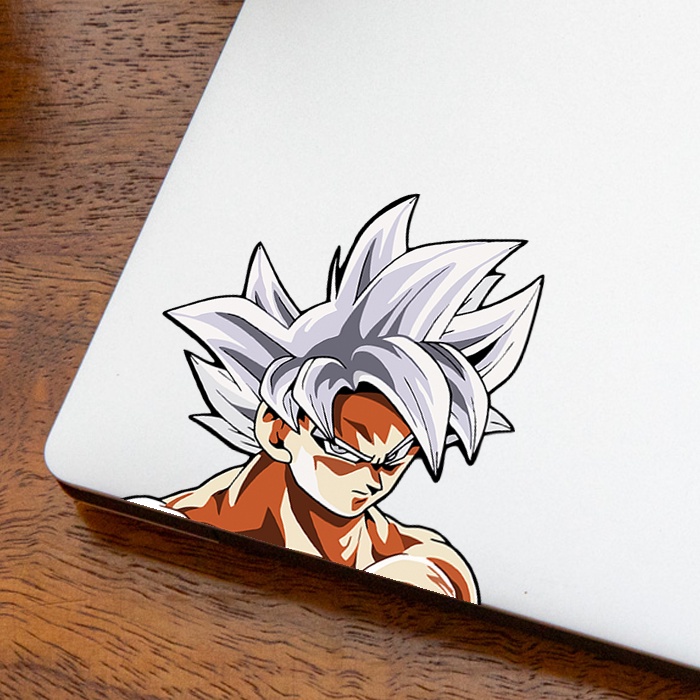 Vinyl Waterproof Laminated Goku Peeker Sticker | Dragon Ball Goku ...