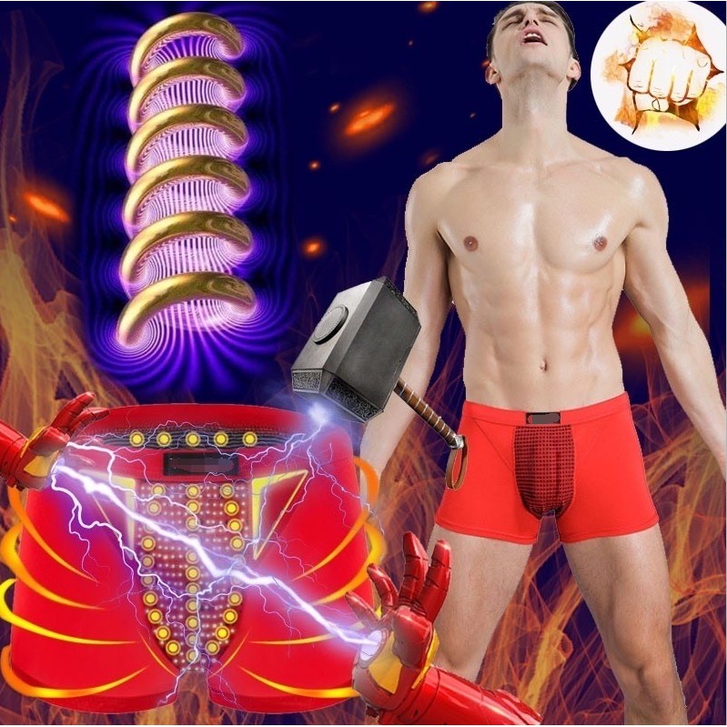Men Boxer Briefs Magnetic Therapy Underwear Magnetic Health Breathable
