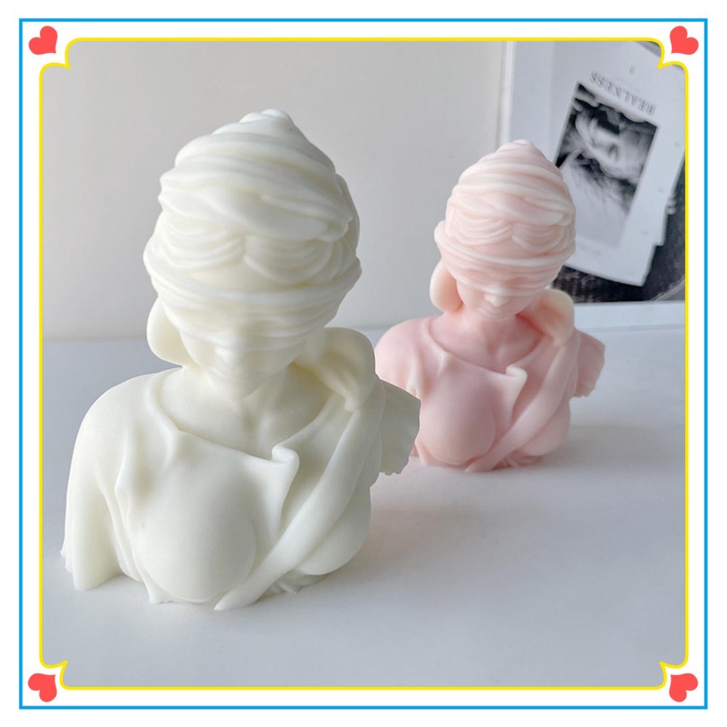 Lady Justice Statue Candle Mold Blind Lady Statue Silicone Molds Greek ...