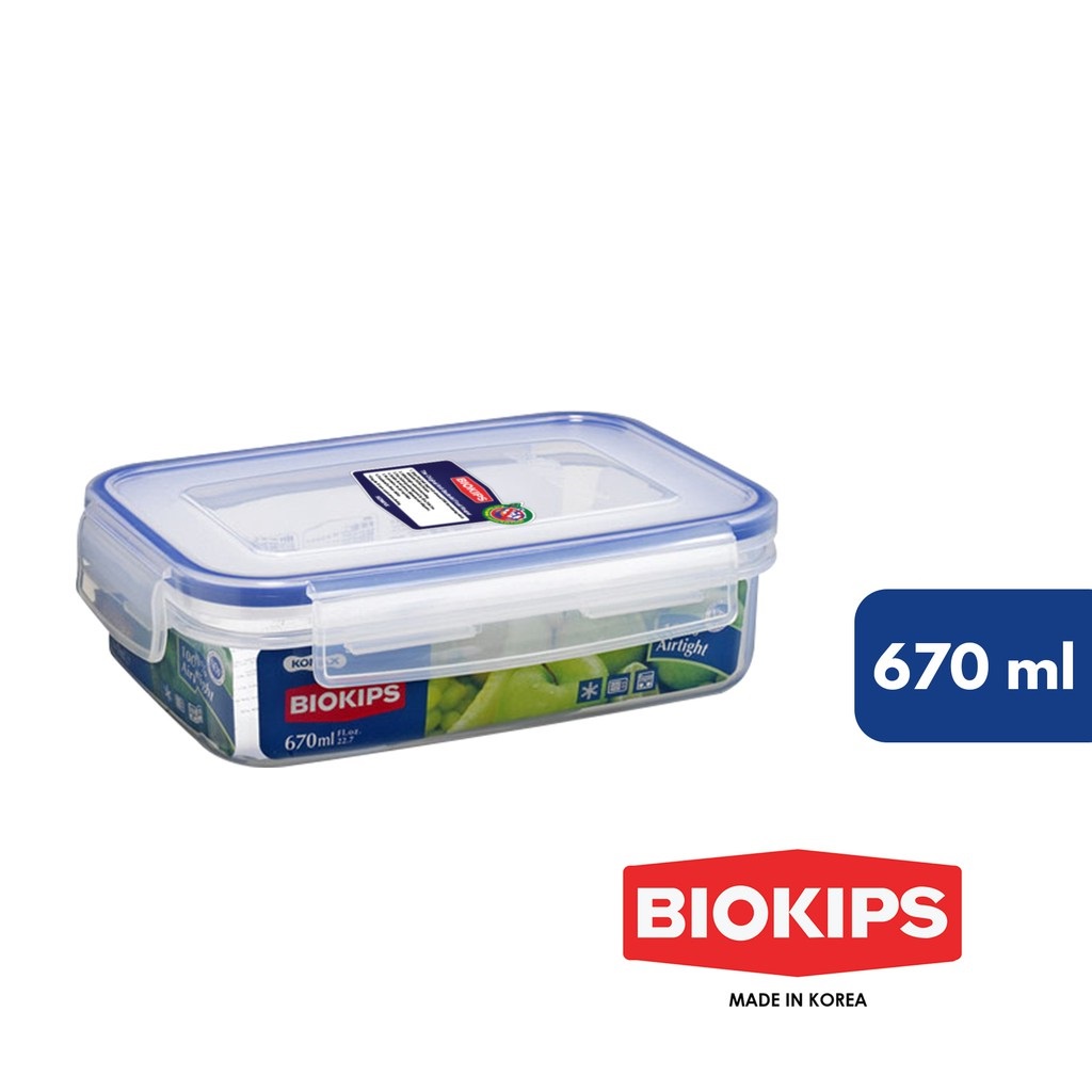Biokips Rectangular Food Storage Container 670ML BPA Free Airtight And ...