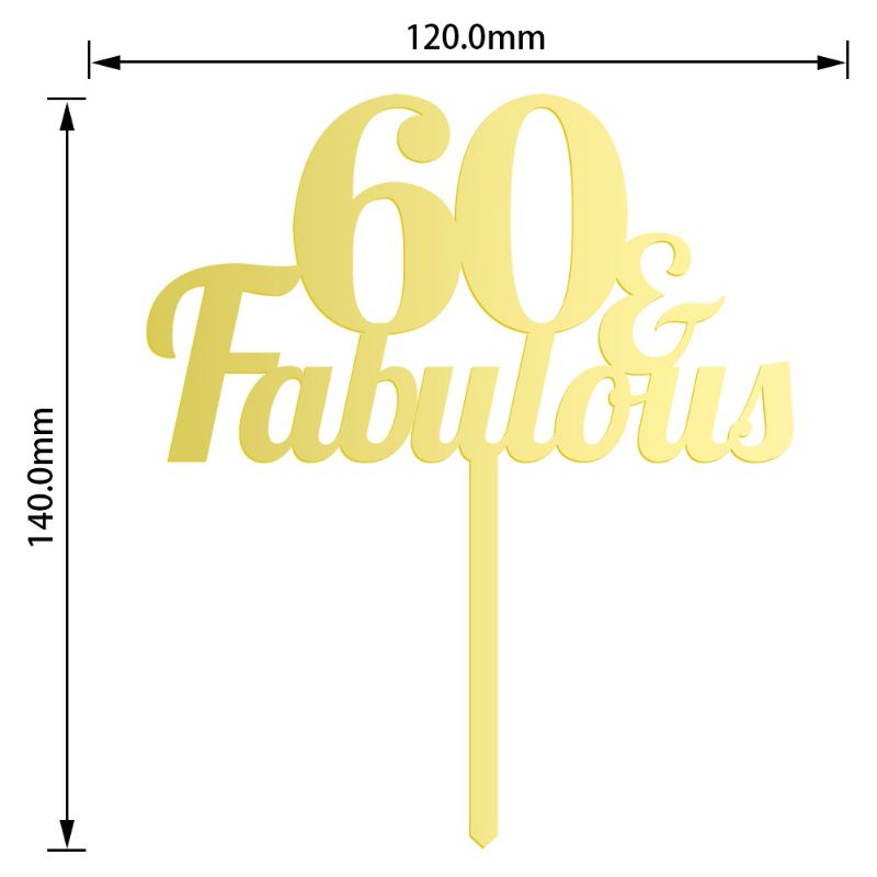 60, 50, 40, 30 & Fabulous Acrylic Cake Topper | Shopee Philippines