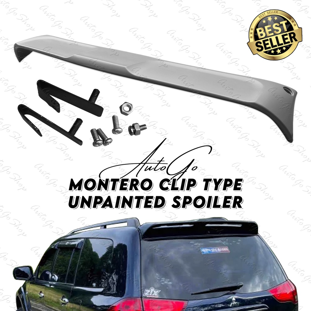 Mitsubishi Montero 2009-2015 Clip Type Rear Trunk Spoiler (Unpainted ...