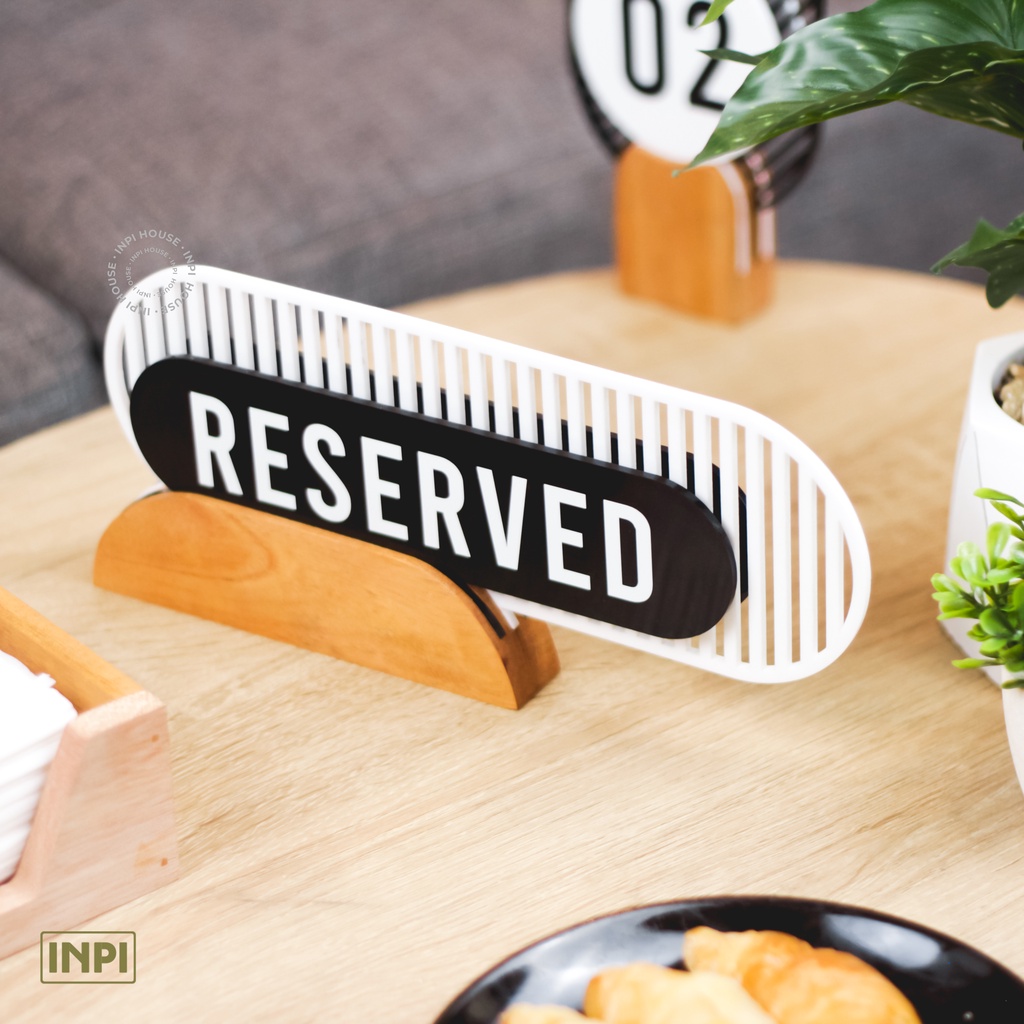 Reserved Sign Cafe Guest Table Reserved Sign Board - INPI House ...