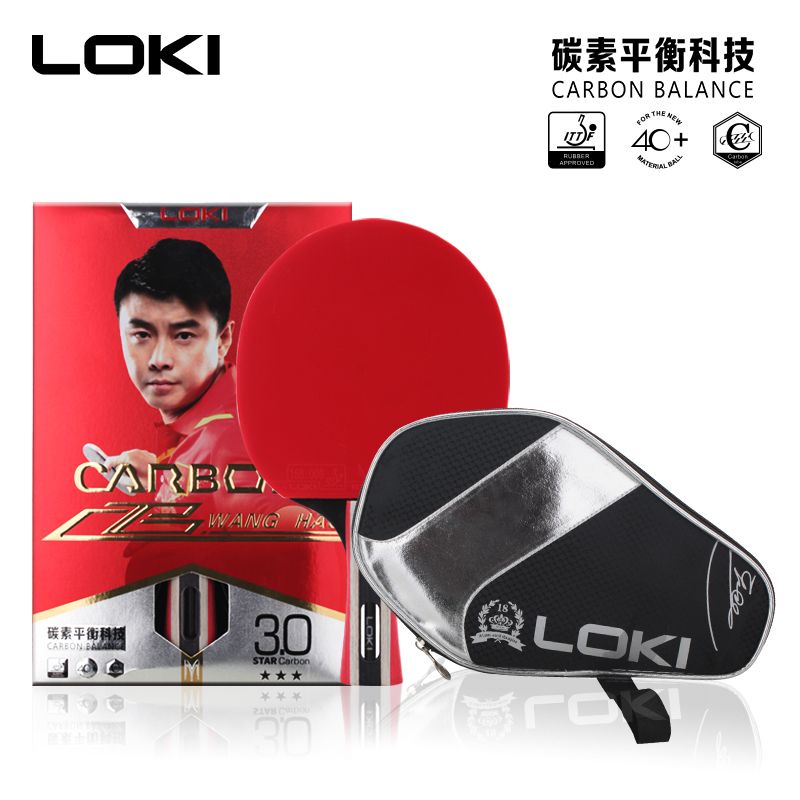 LOKI 3.0 Carbon Table Tennis Racket / 3 Star Ping Pong Bat with Bag ...
