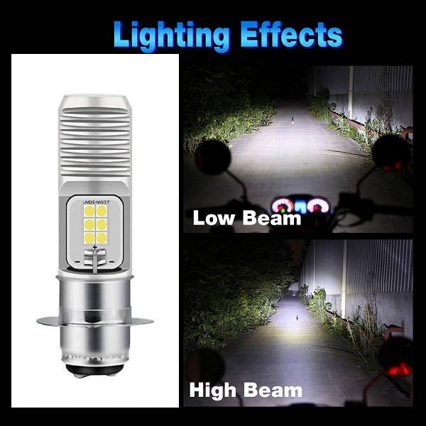 yamaha mio i 125 MOTORCYCLE LED HEADLIGHT 12 LED SUPER BRIGHT WITH HIGH ...