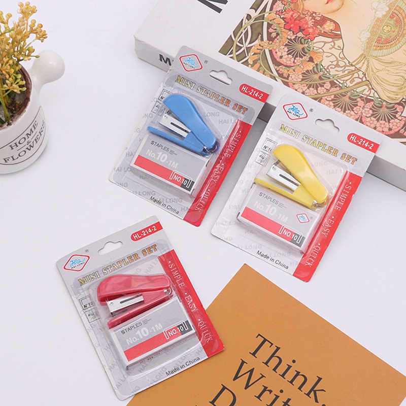 Dailyhome Mini Stapler Staple Set Pupils Portable Convenient Stapler ...
