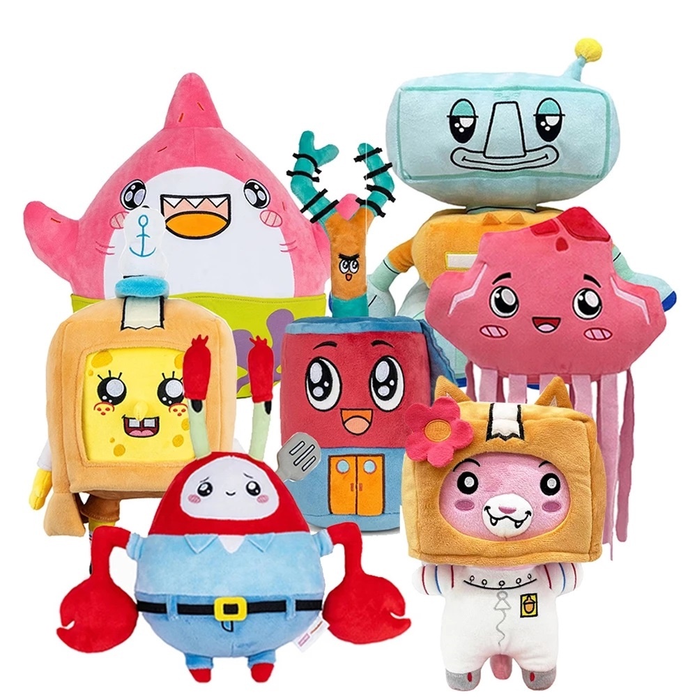 Newest Lanky box SpongeBob SquarePants Plush Doll Crab Boss Squidward ...