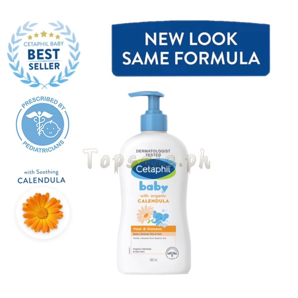Cetaphil Baby With Organic Calendula Wash & Shampoo 400mL | Shopee ...