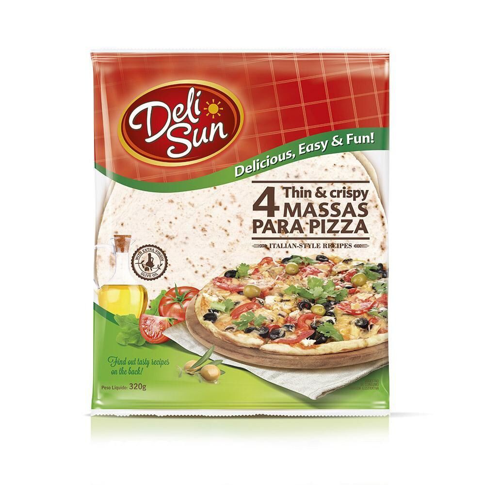 Deli Sun Thin & Crispy Pizza Base 4s 320g | Shopee Philippines