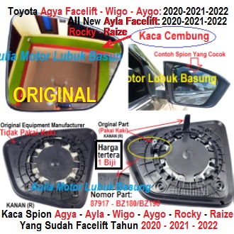 Original rear view mirror for toyota all new agya wigo aygo raize ...