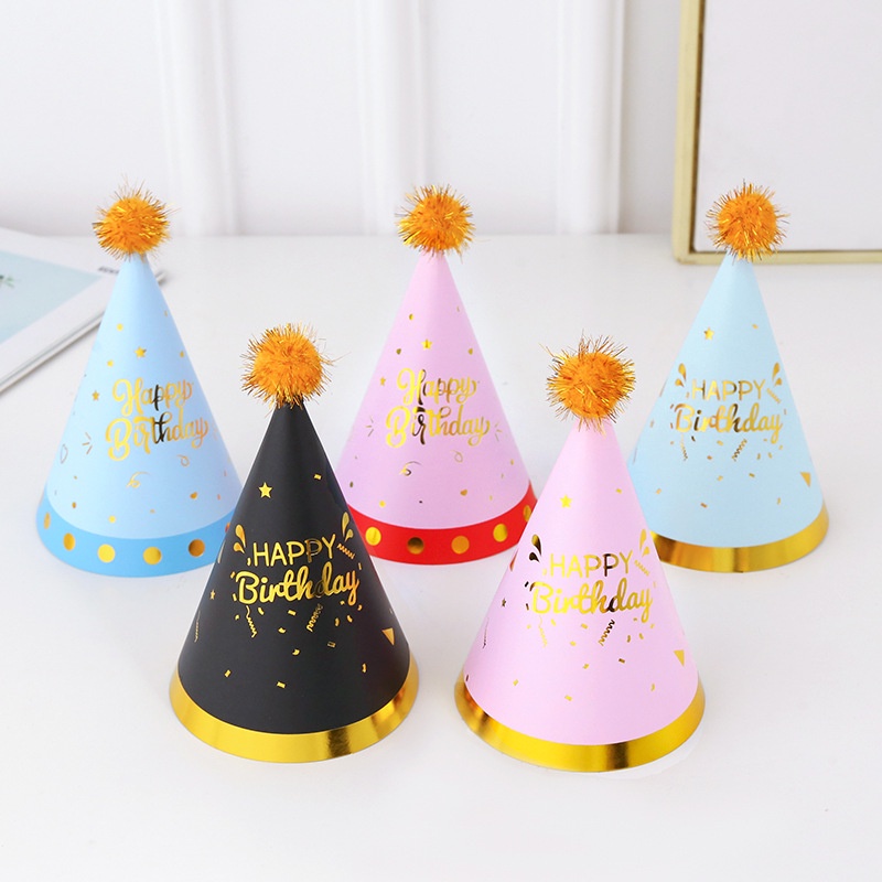 Bronzing Birthday Hat Happy Birthday Party Hats For Children and Adults ...