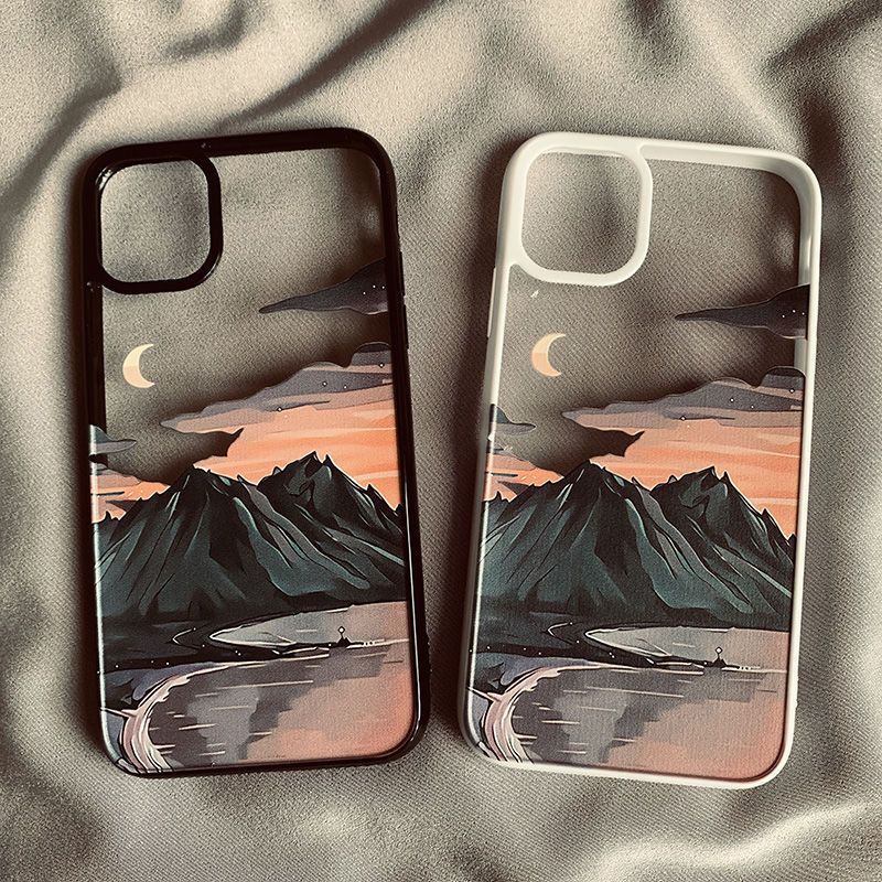 ins sunset scenery Apple 13/14ProMax mobile phone case iPhone11/12 ...
