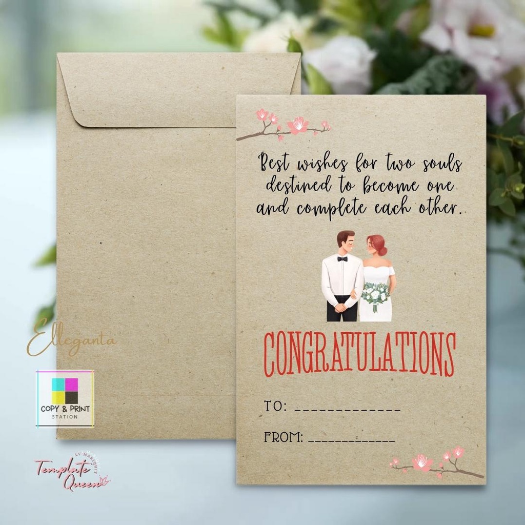 Customized Money Envelope for Wedding 100 PCS | Shopee Philippines