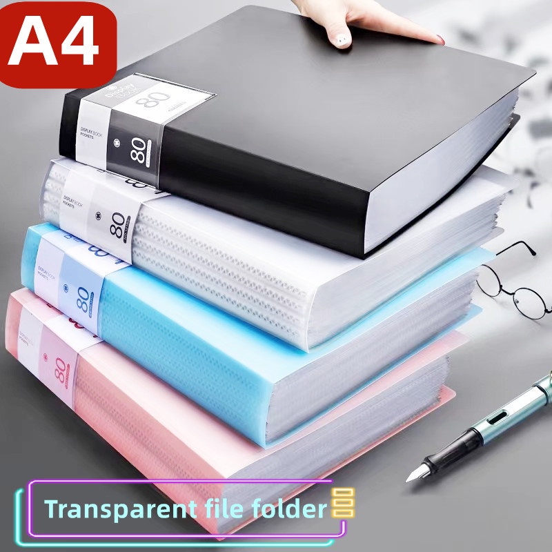 A4 Transparent File Folder Multi-layer Document Organizer Clear Book ...