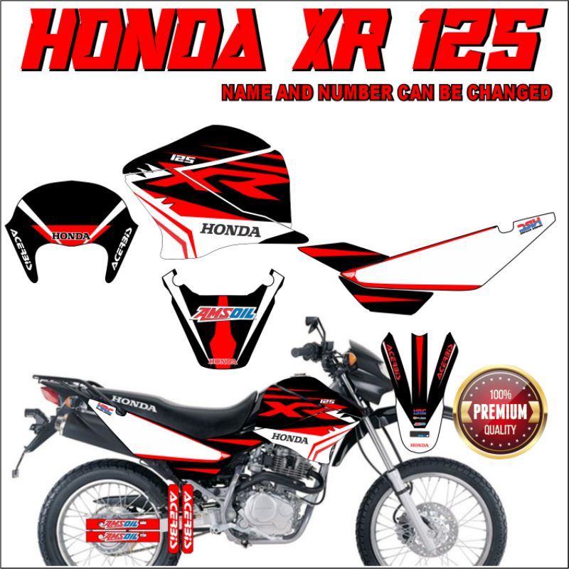 Honda XR 125 decals sticker, Laminated | Shopee Philippines