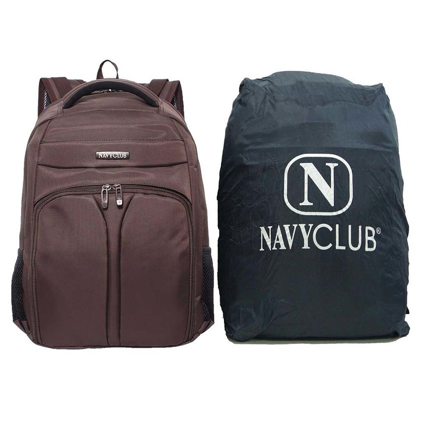 Navy Club Backpack 5830 Brown Waterproof Laptop Backpack | Shopee ...