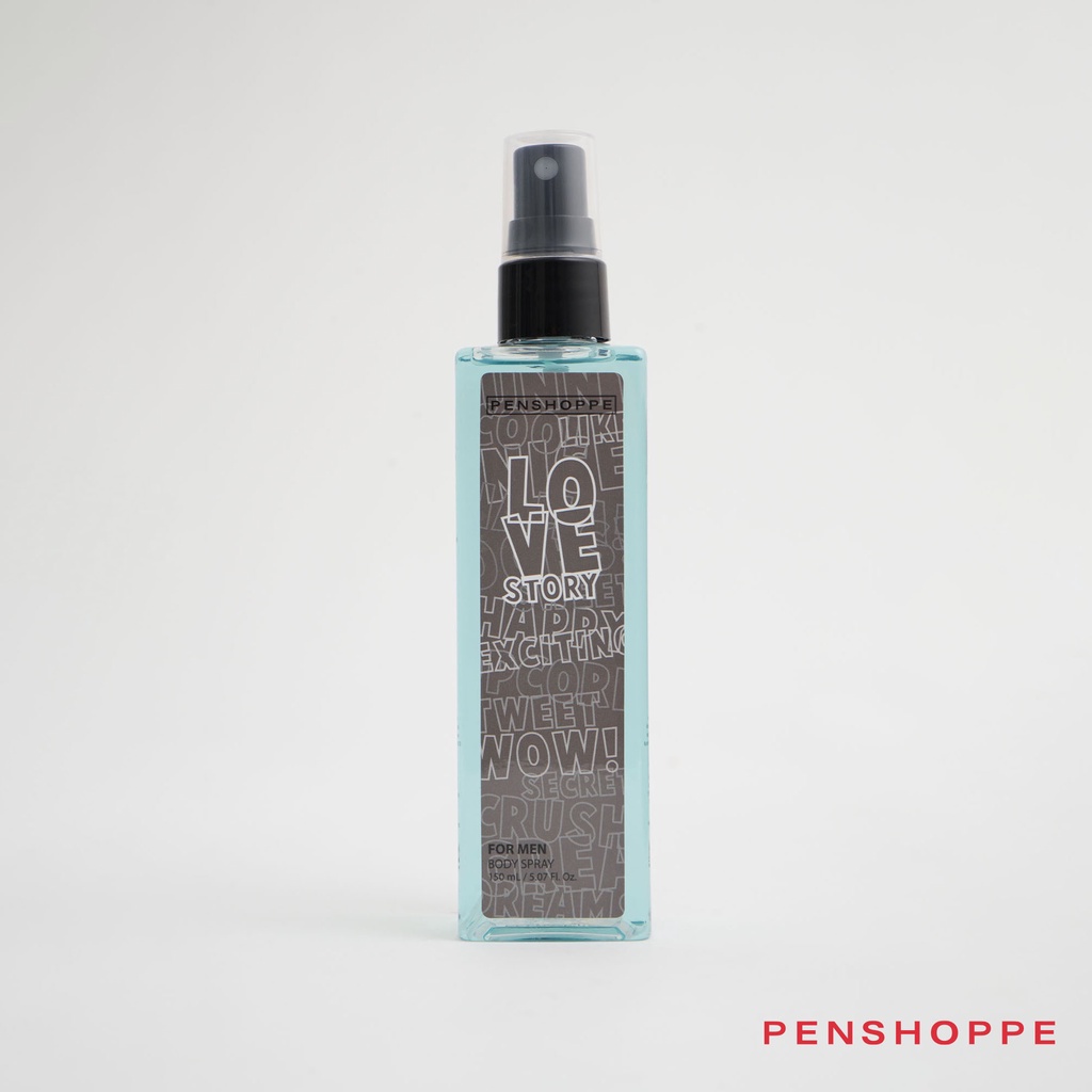 Penshoppe Love Story Body Spray For Men 150ML (Gray) | Shopee Philippines