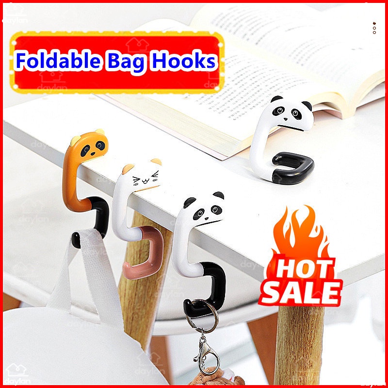 Portable Folding Bag Hook Hanger Seamless Tableside Hook Purse Handbag ...