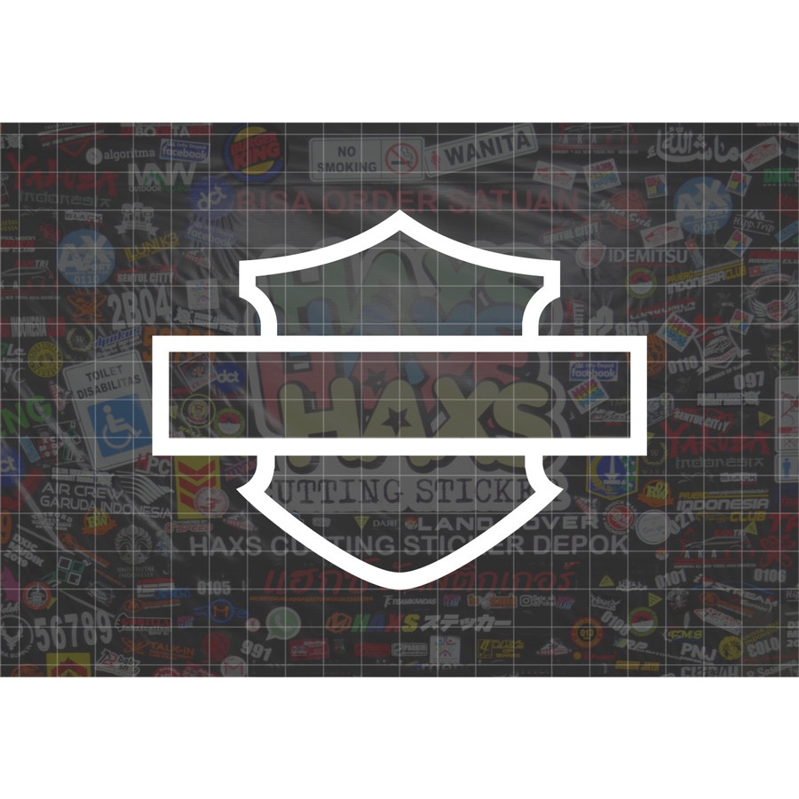 Cutting Sticker Harley Davidson Logo Line Size 13cm For Car | Shopee ...