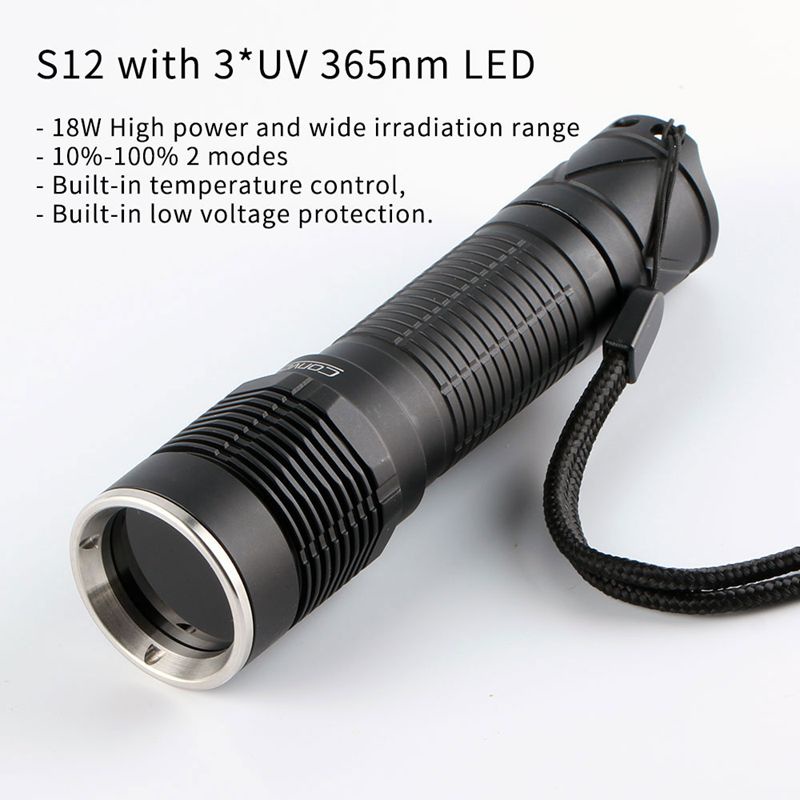 Convoy S12 3*UV 365nm Ultraviolet Flashlight Powerful LED Torch ...