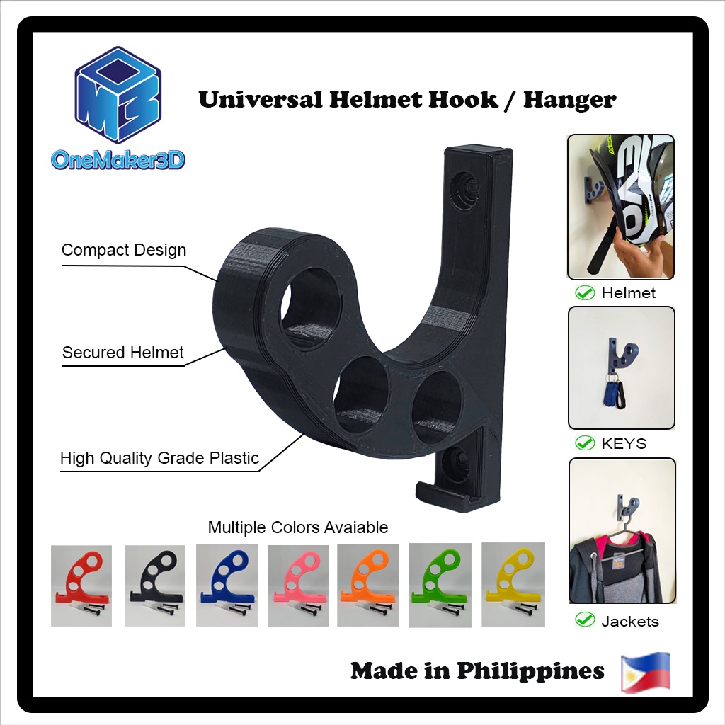 Helmet Hook Multi Functional Hook Cloth hook Wall Mount Rack Hanger ...
